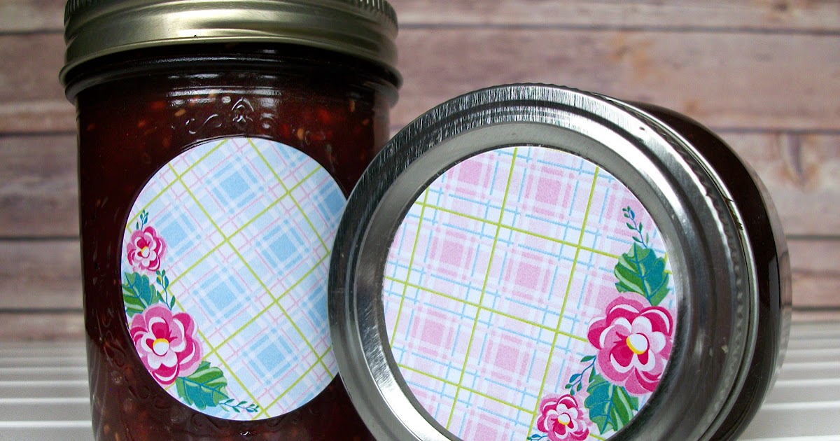 Colorful Adhesive Canning Jar Labels: Plaid Floral Canning Labels, cute ...
