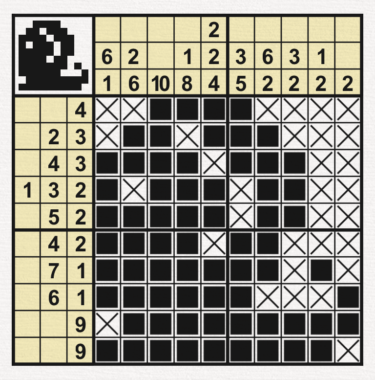 Nonograms Katana Solutions: 10X10 - SNAIL