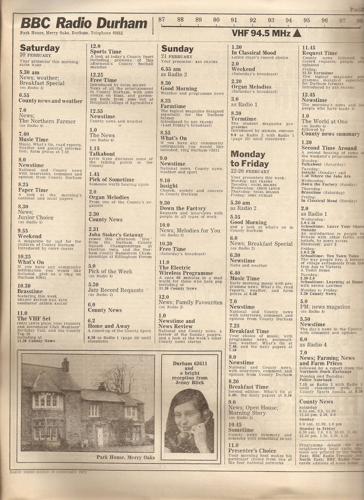 Random radio jottings: Down Your Local - BBC Radio Durham