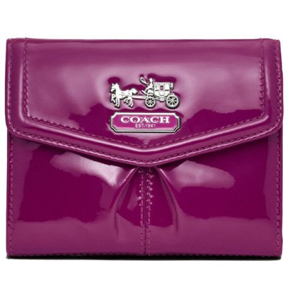 CoachBagzWonderland: COACH MADISON PATENT MEDIUM WALLET #46265