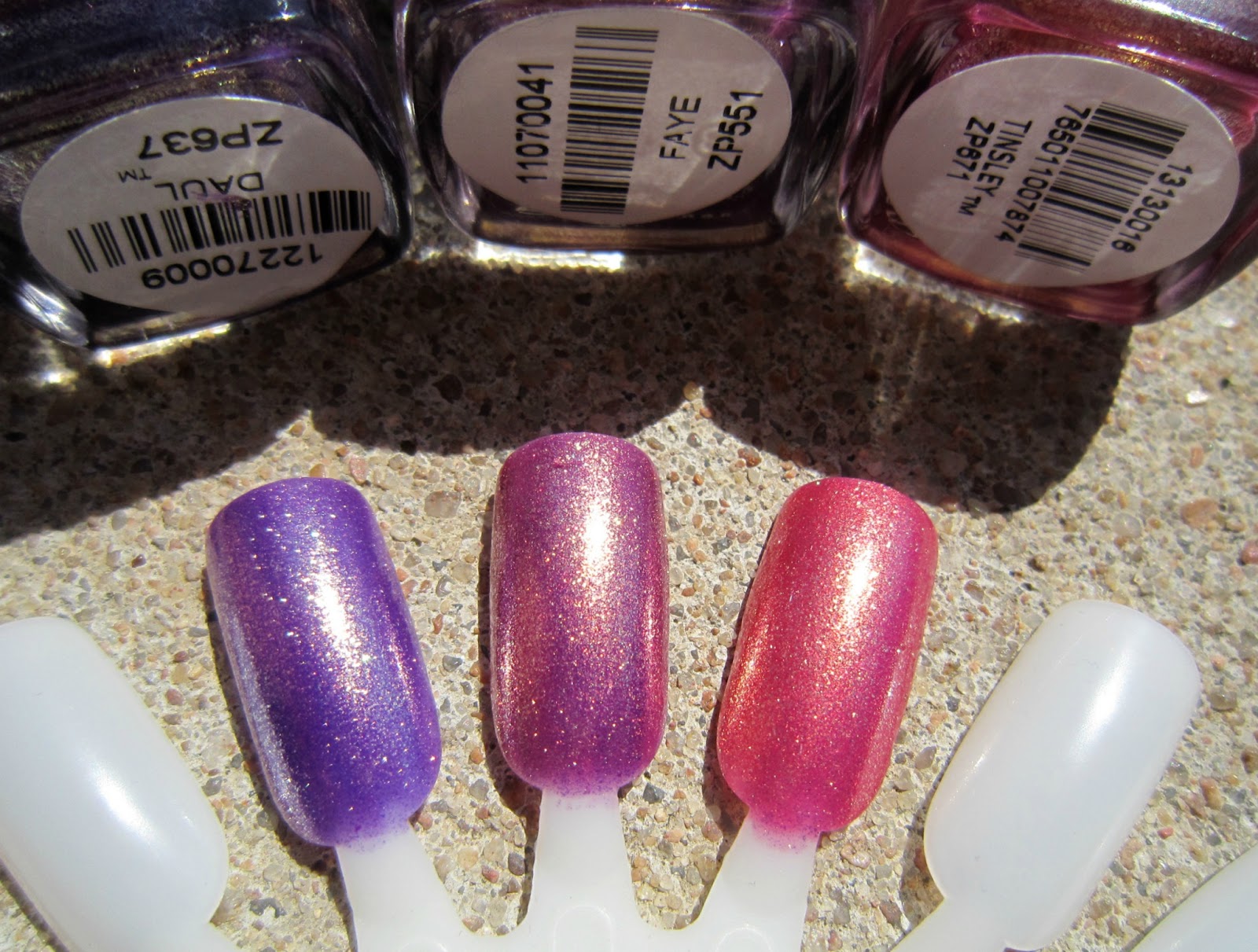 Comparing Zoya Daul, Faye & Tinsley