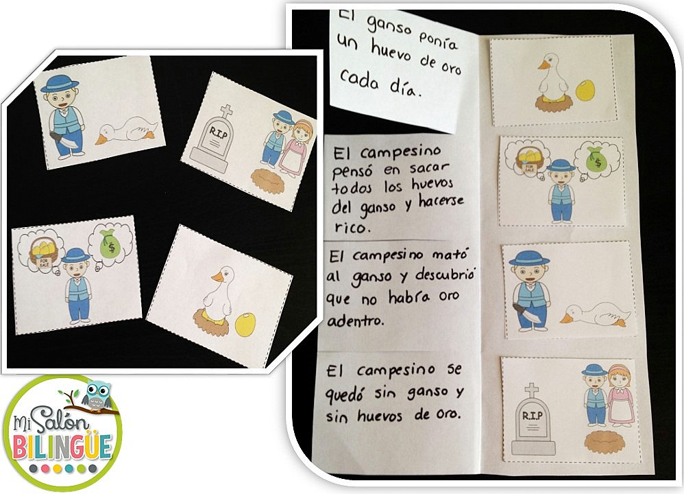 Mi Salón Bilingüe: 4 FÁBULAS CON CON ACTIVIDADES DE LECTOESCRITURA