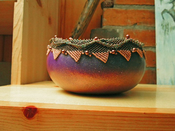 DVArtist, Art, Food, Gardening: BEADED GOURDS AND CLAY FACES