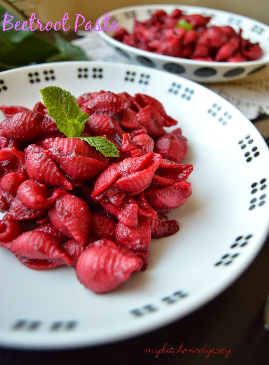 Beetroot Pasta|Indian Style Pasta