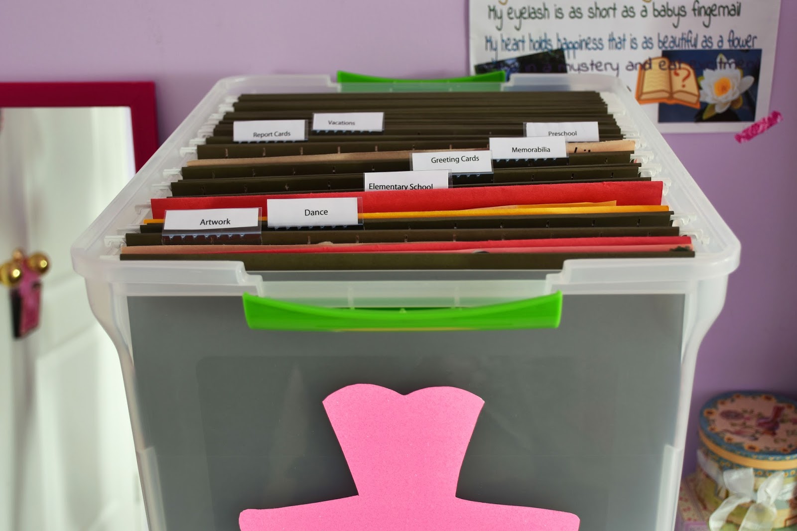 Woman in Real Life: Child's Memory Box with Hand-Cut Vinyl Decals ...