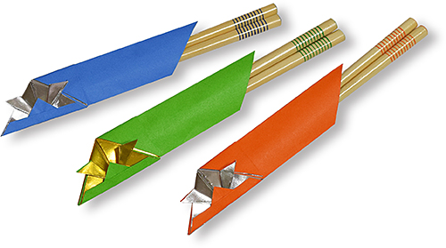 Origami A Chopstick bag - Easy Origami instructions For Kids