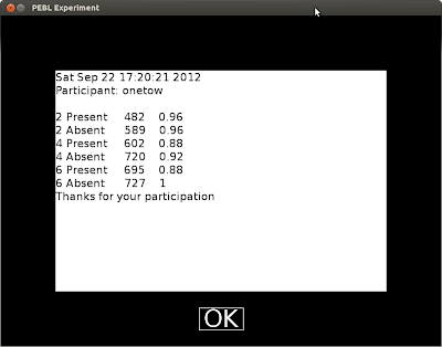 PEBL Blog: Sternberg's Memory scanning Test: PEBL Test Battery Test