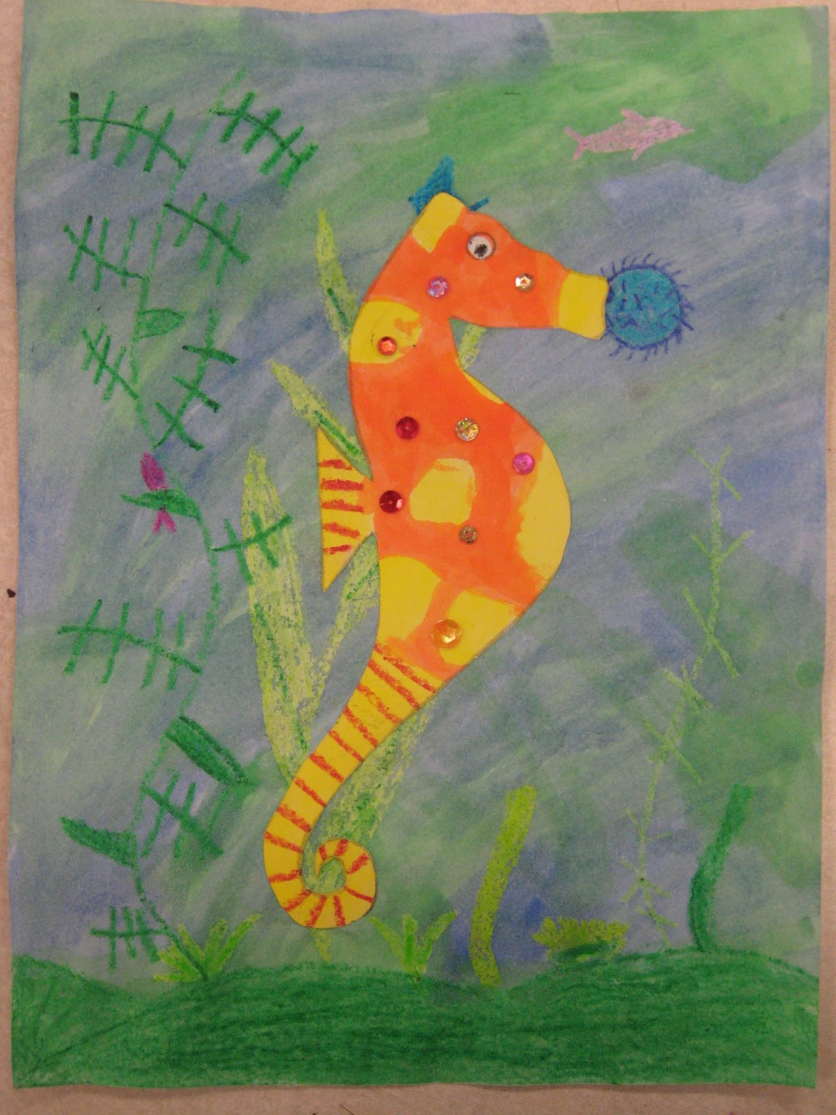Miss Young's Art Room: 3rd Grade Warm and Cool Color Seahorses