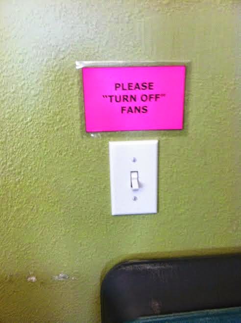 The “Blog” of “Unnecessary” Quotation Marks: "Turn Off" Fans