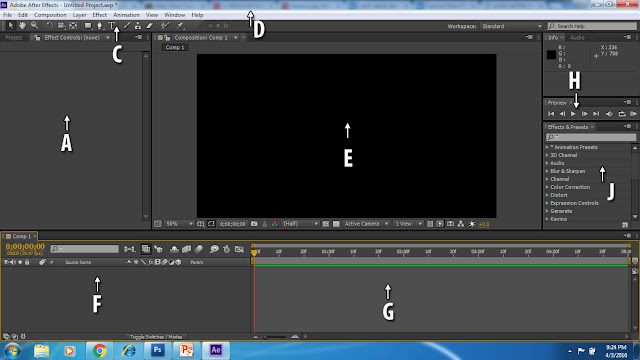 After Effect Tutorial Dasar (Mengenal Area Kerja After Effect ...