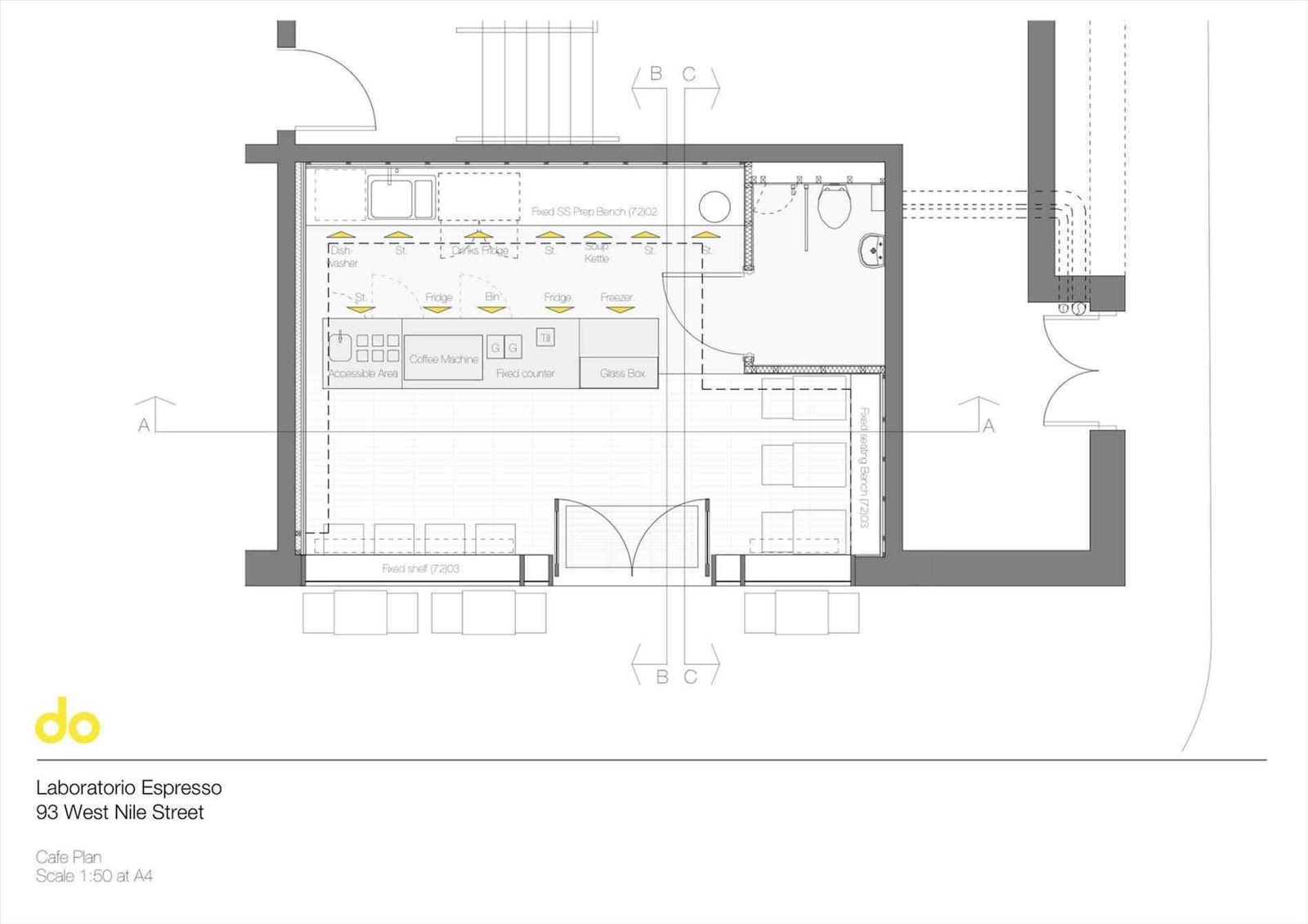 coffee shop counter layout - Interior Design