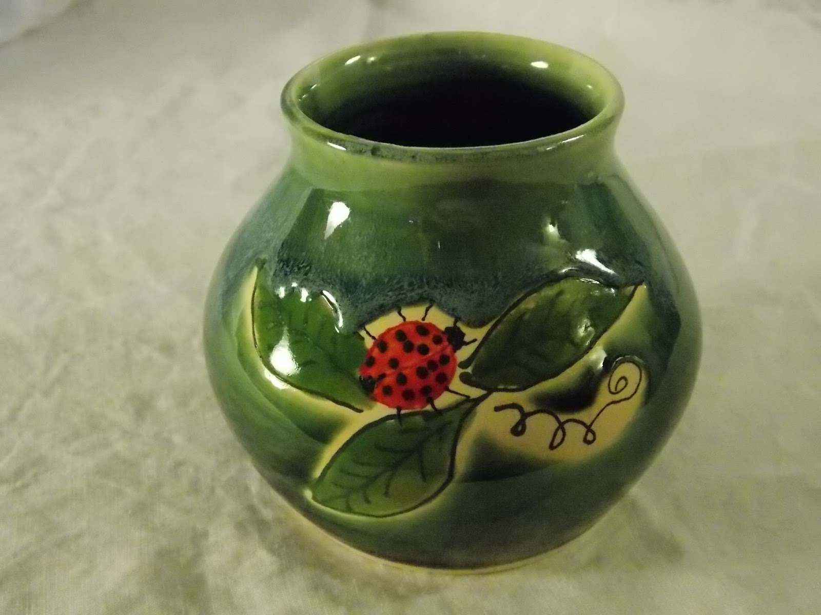Alchemy of Clay: Finished ladybug vases