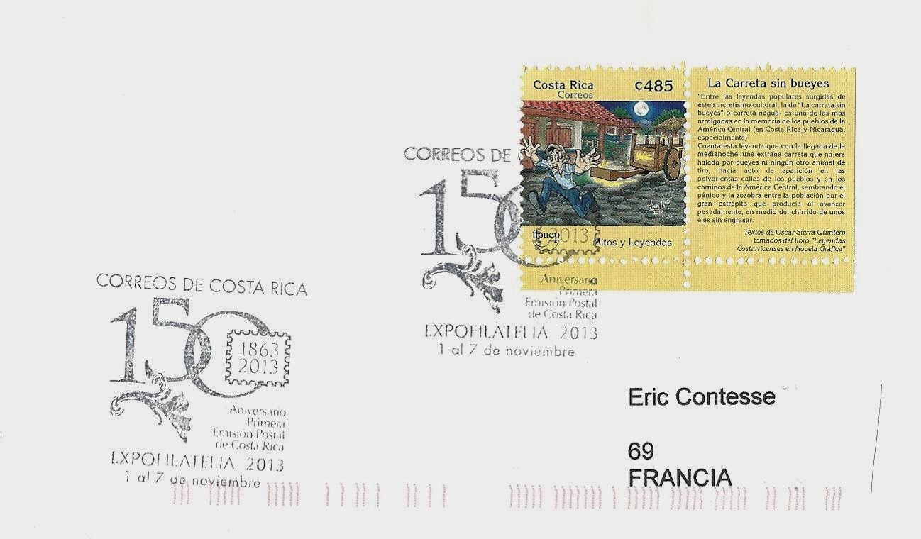 Mon Blog Timbré: Timbre UPAEP 2012 au Costa Rica