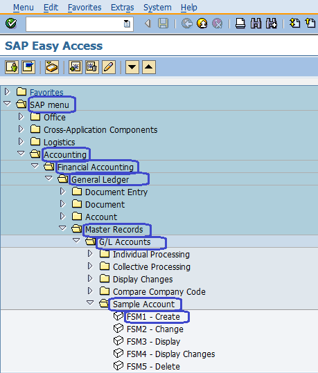 SAP FICO Central: How to Create sample Account in SAP