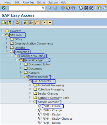 SAP FICO Central: How to Create sample Account in SAP