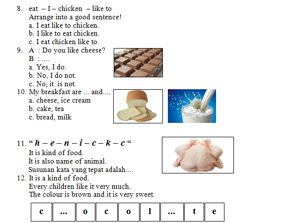 12 Contoh Soal Bahasa Inggris Food And Drink