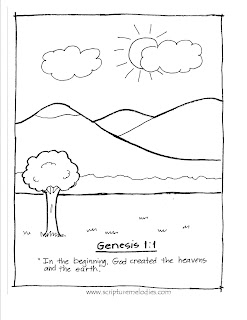 Bible Genesis 1 Coloring Pages Sketch Coloring Page