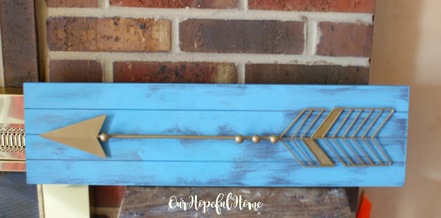 Our Hopeful Home: DIY Rustic Wooden Sign With Arrow