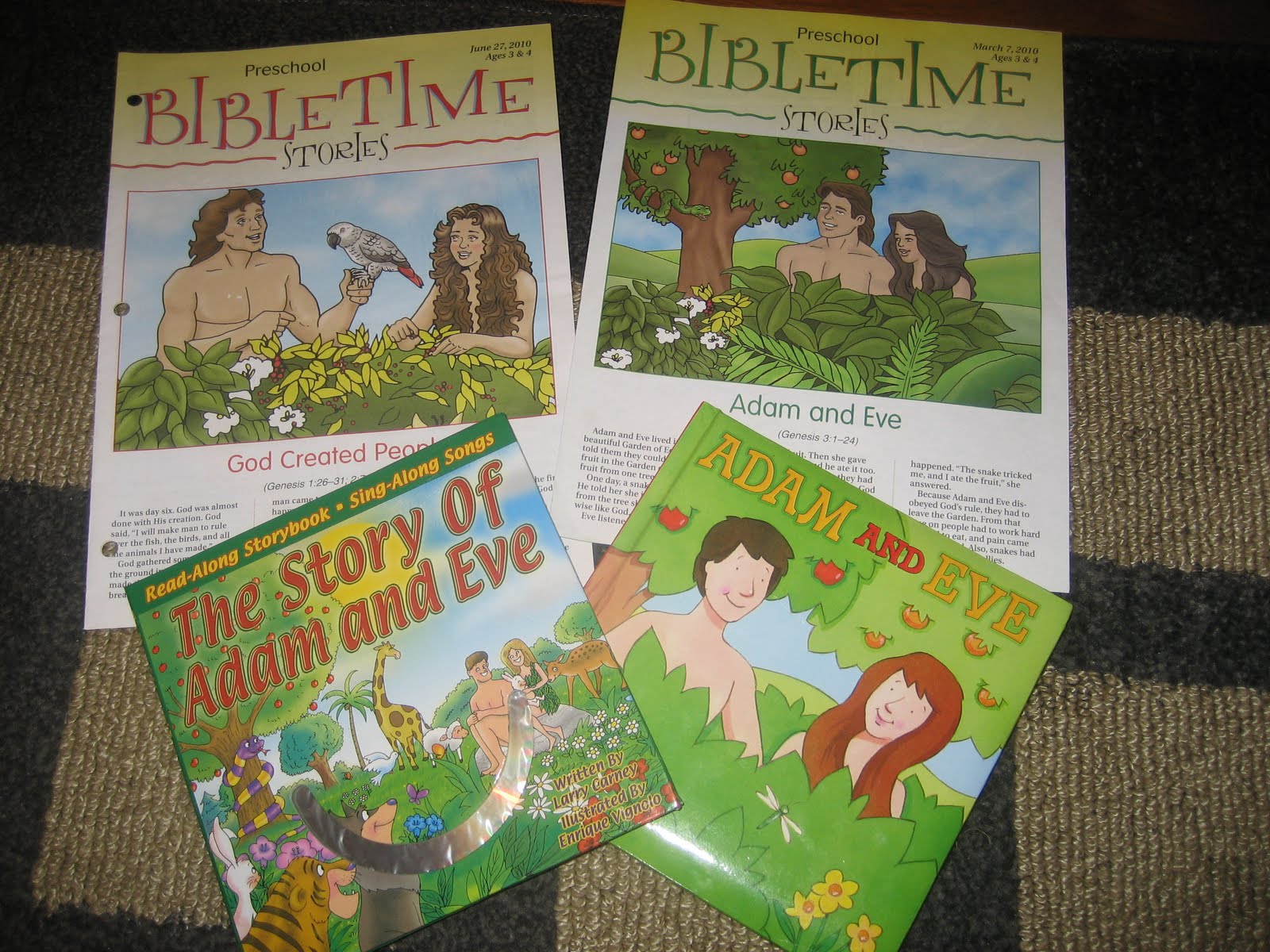 The Preschool Experiment: Bible Basket: Adam and Eve