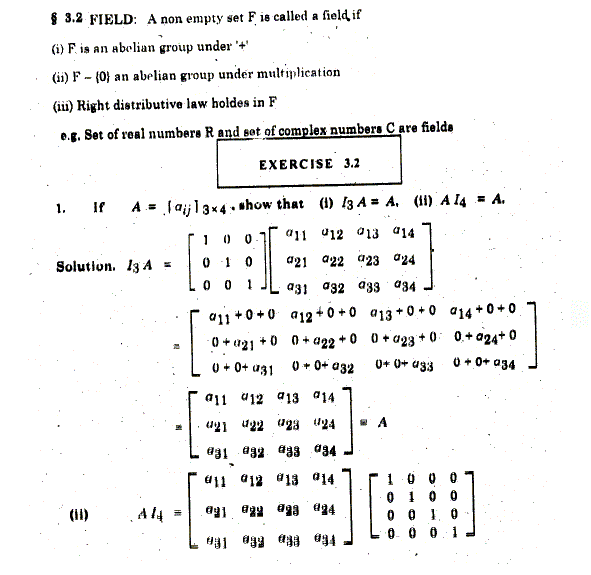 Exercise 3.2 MATRICES AND DETERMINANTS Mathematics Fsc Part 1 First ...