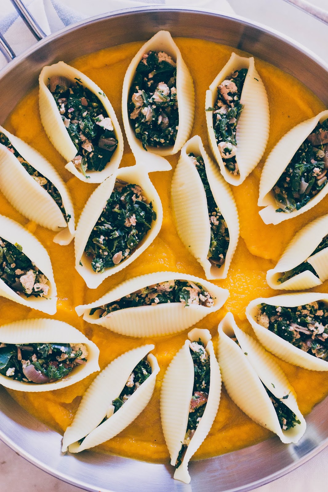 Crazy Green Fruits: Conchiglioni farcis aux épinards et tofu fumé ...