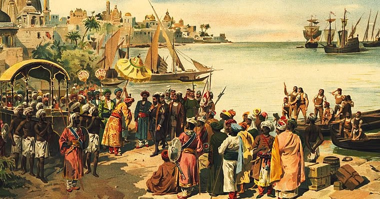Portuguese landing in India - 1498 - Navrang India