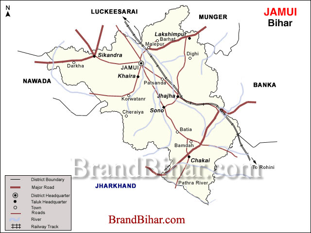 (YOUR JAMUI DISTRICT) अपना जमुई जिला: जमुई मानचित्र