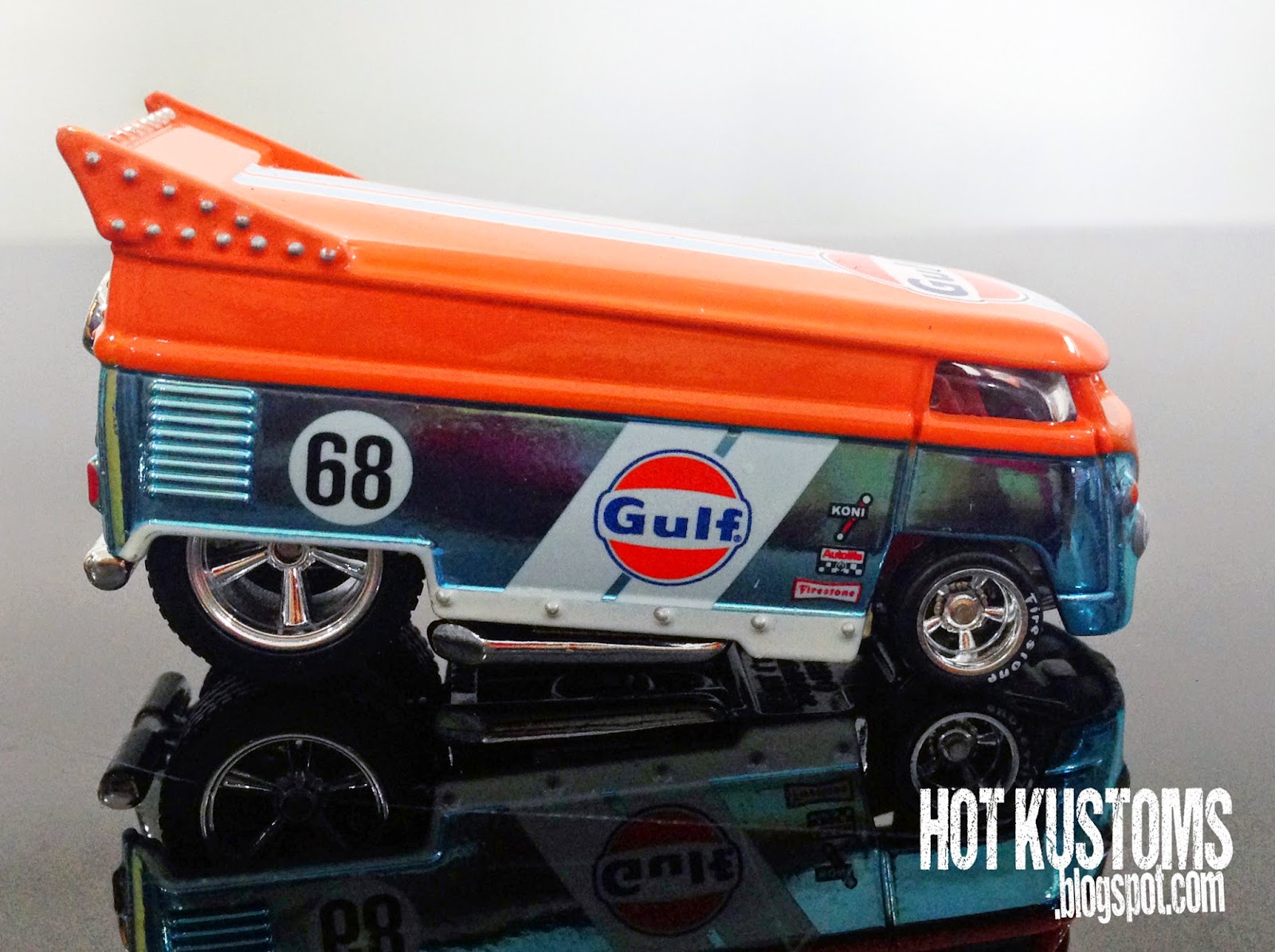 Hot Kustoms Mini Cars: 2014 RLC Gulf Racing Drag Bus