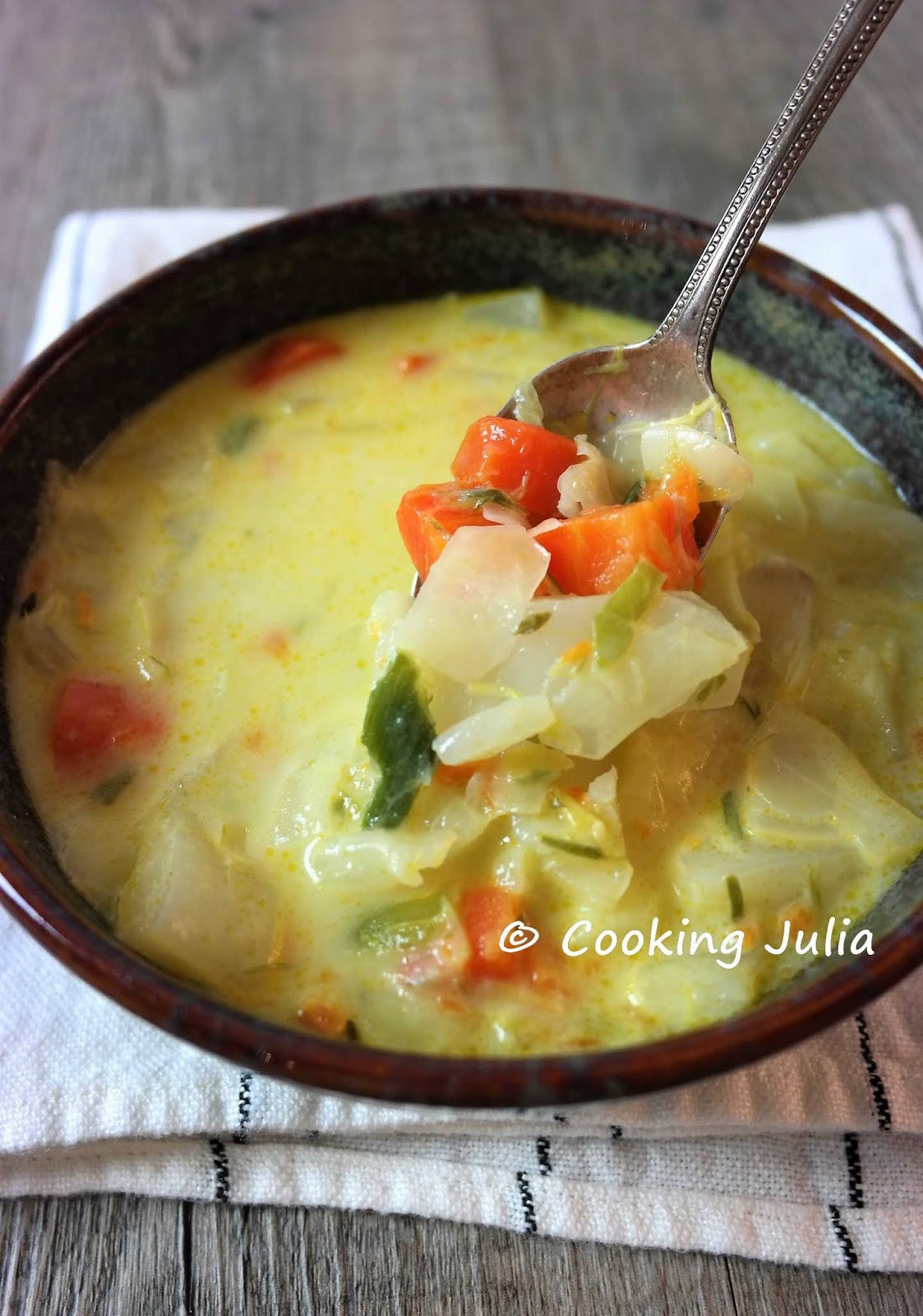 COOKING JULIA : SOUPE AU CHOU