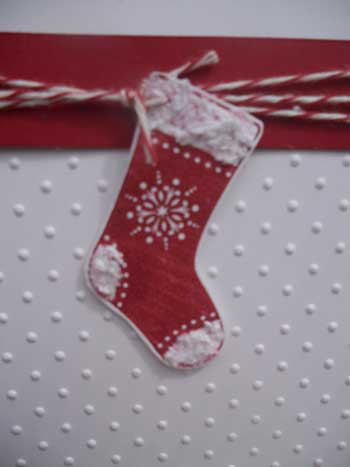 stylin' stamper: Stitched Stocking with Faux Flocking