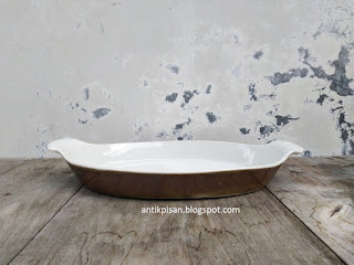 Antikpisan: Piring / Lodor Eropa Coklat Putih