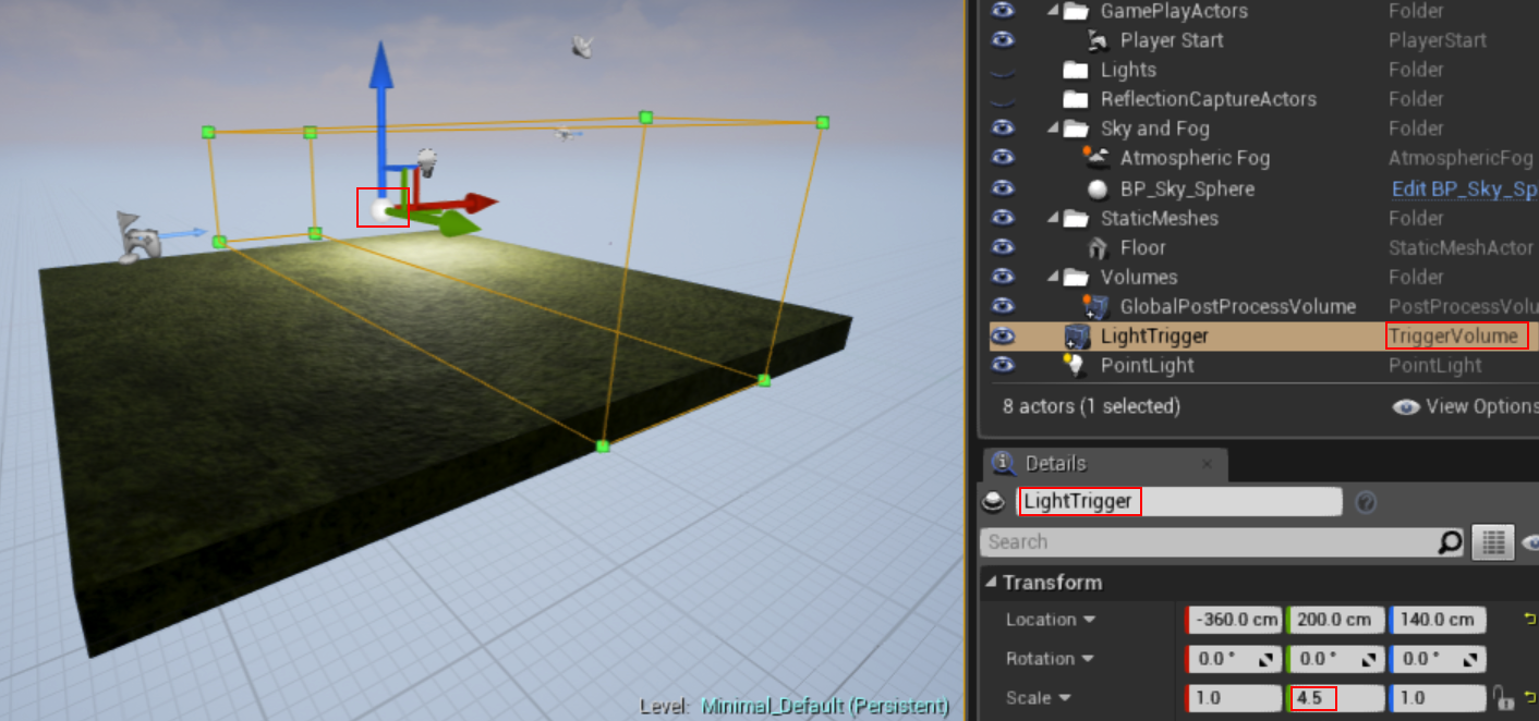 I touchs: Unreal: Level Blueprint > Accessing Actors