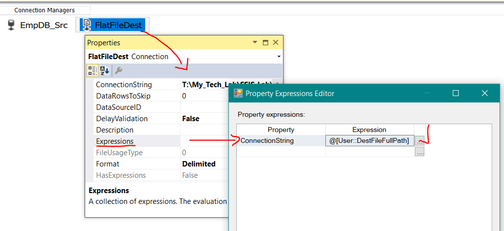 Ssis Package To Create A Tab Delimited Flat File With Current Date Time From Sql Server Table