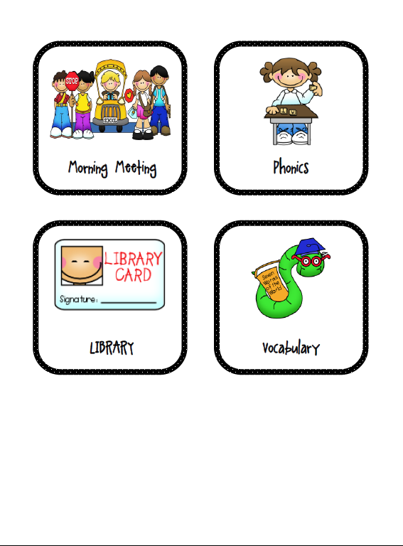 Daily schedule school clipart - northwestbooy