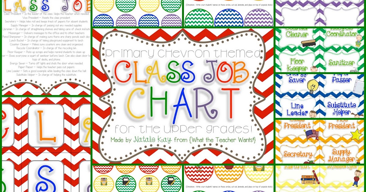 Classroom Cleaners Chart