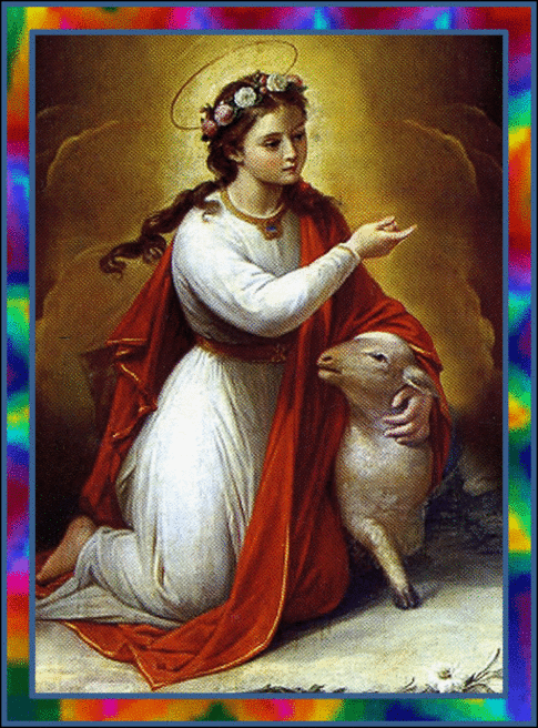 Santos do Mês de Janeiro : Santa Inês - 21 de Janeiro