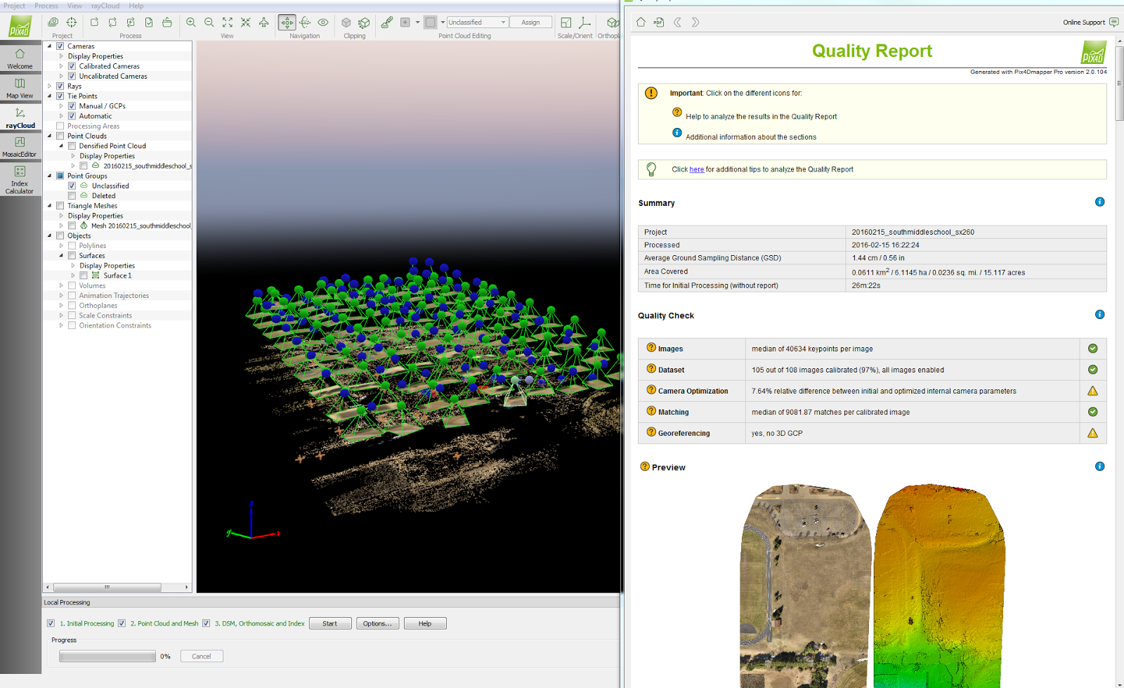 Unmanned Aerial Systems: Geography 390: Processing Pix4D Imagery