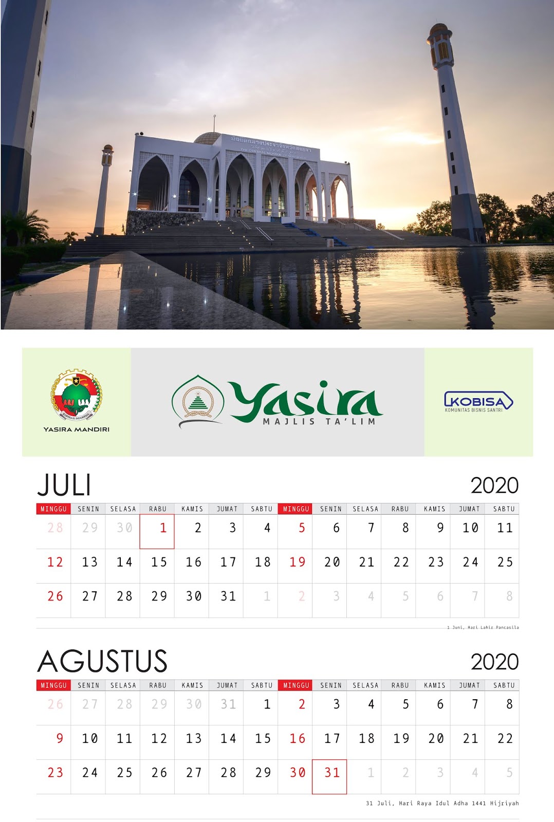 Desain Kalender Indonesia Tahun 2020 Islamic Style - beta:) Desain Kalender Indonesia Tahun 2020 Islamic Style - beta:)