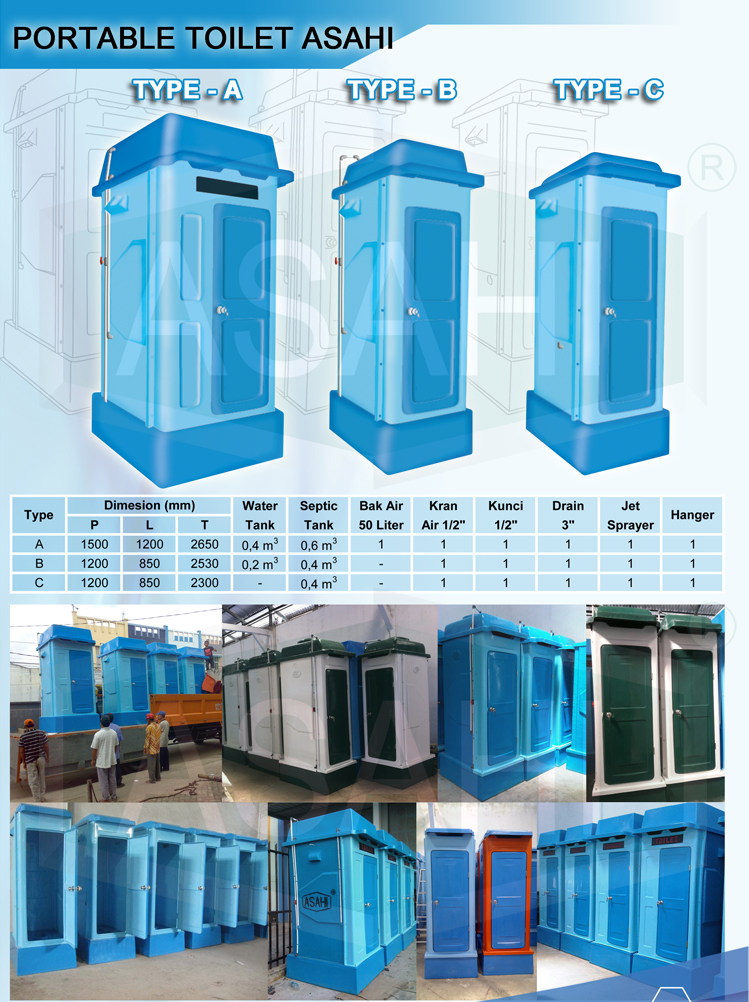 PT. Asahi Fibreglass - IPAL, STP, Septic Tank Bio ASAHI: Toilet Portable