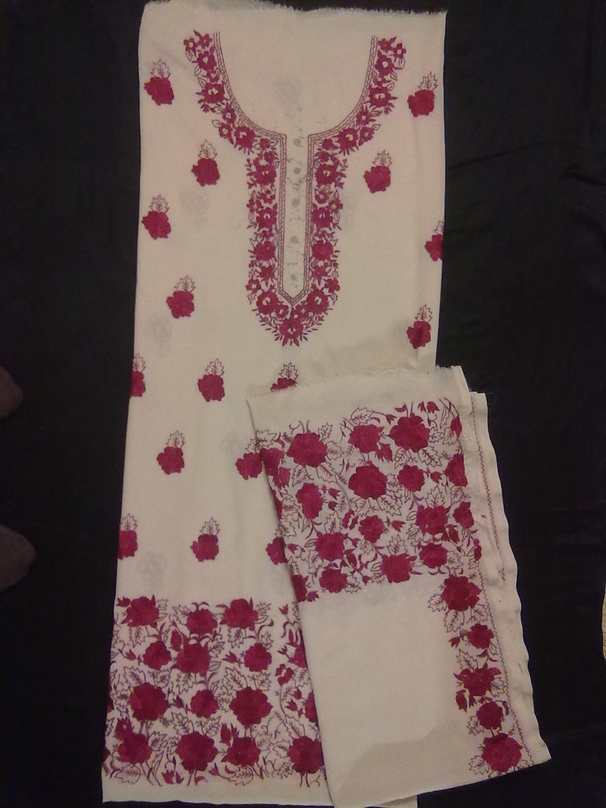 Degora Collection: Multani Hand Embroidery - Dull Chiffon (Unstitched )