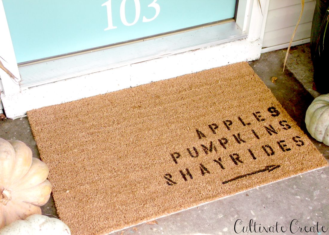 Cultivate Create: Stenciled Fall Doormat