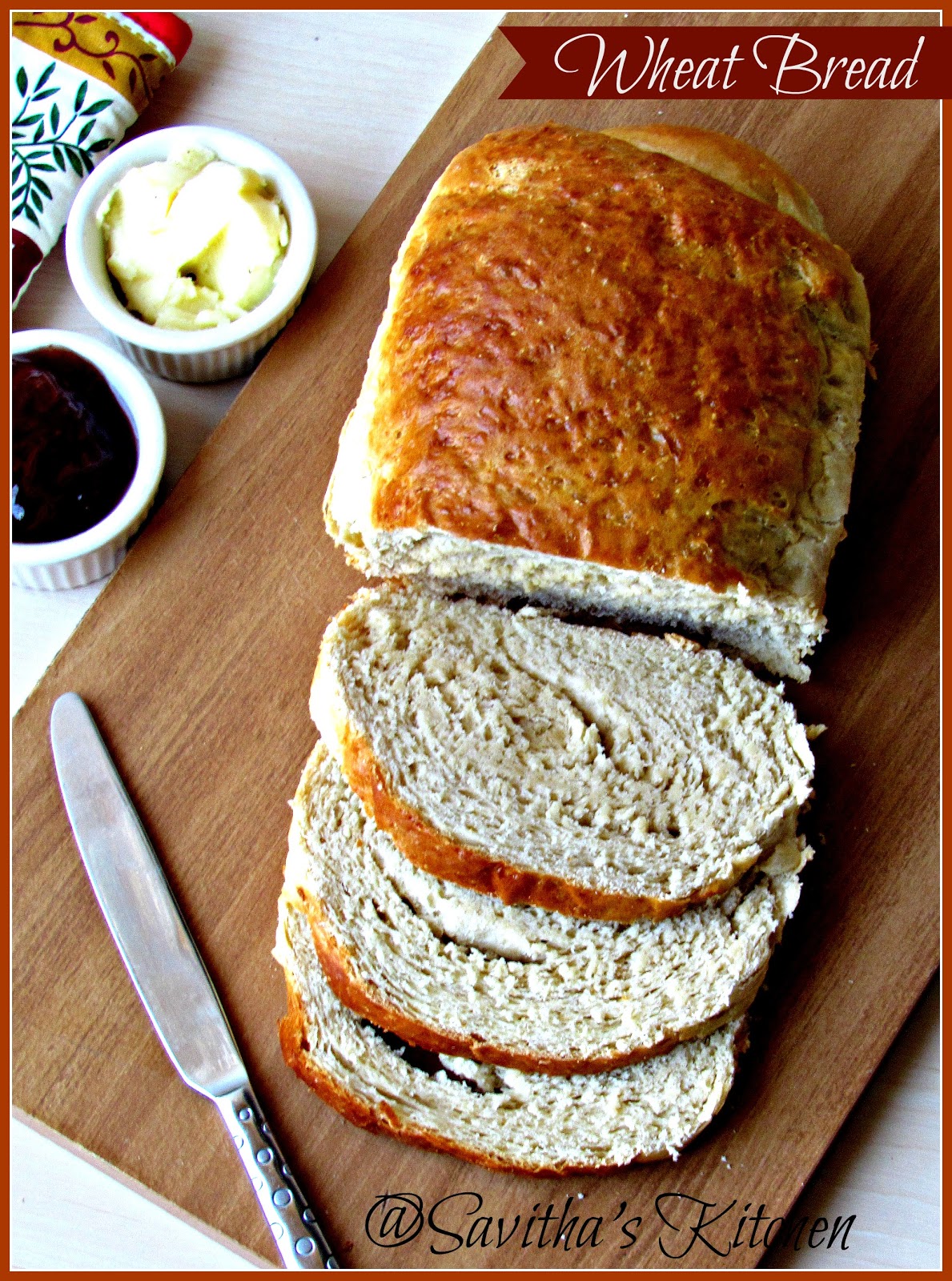 Savitha's Kitchen: Whole Wheat Bread using Tangzhong method - Fluffy ...