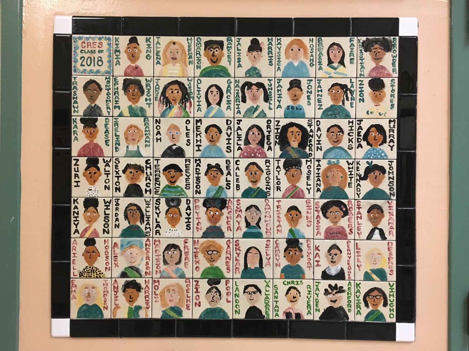 Art Talk @ CRES: CRES Legacy Project: 5th Grade Self Portrait Tiles