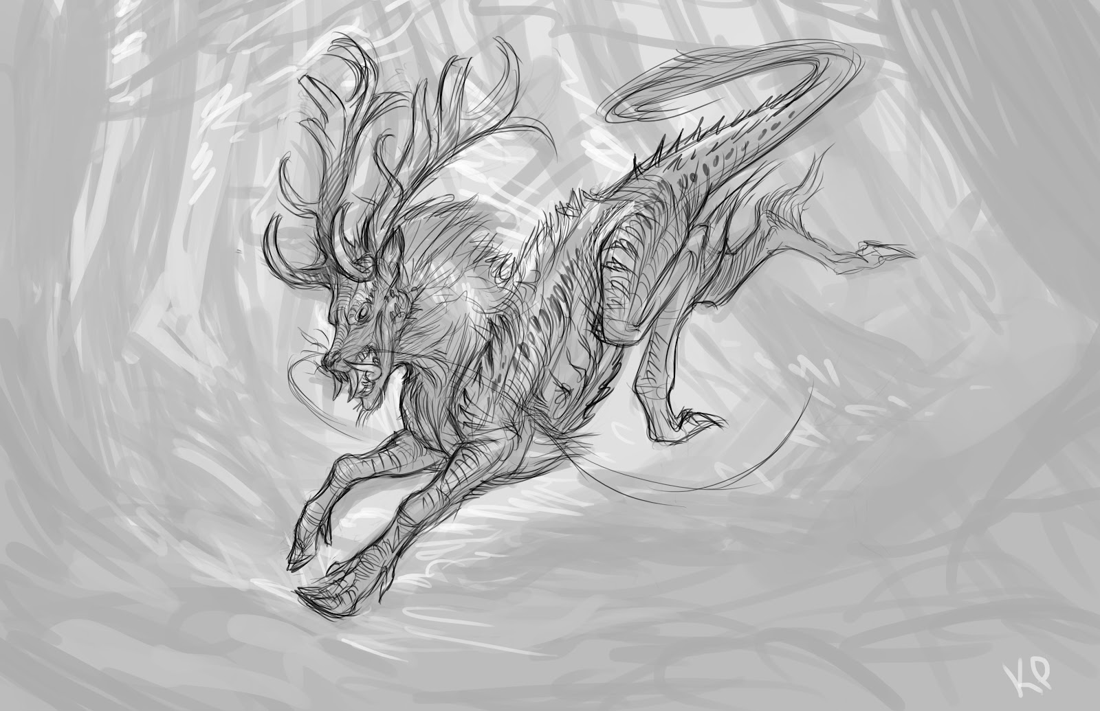 Graphite Dragons: Autumnal Qilin