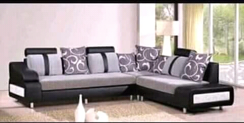 1 Set Sofa Hitam Abu-abu Elegan - Siwalan Olshop