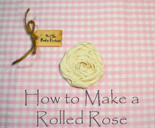 The Chic Burlap Boutique Blog: How to Make an Easy Rolled Fabric Rose ...