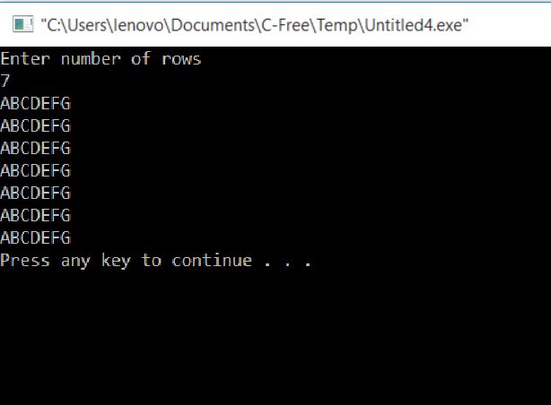 All C Programs: Alphabetical Pattern Programs in C