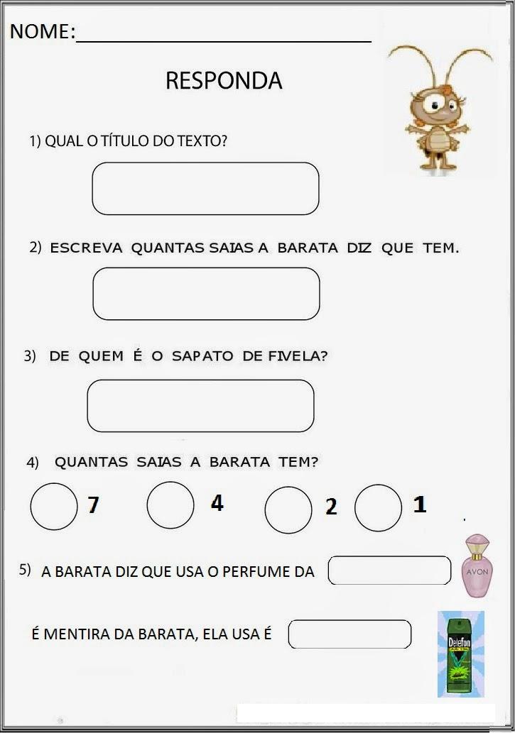 Ler com prazer: Sequência Didática sobre a Música"A Barata diz que tem..."