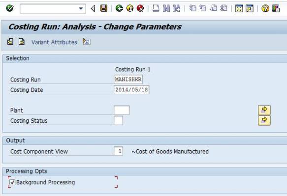 Sap Fico Central Automation Of Standard Cost Estimate Ck40n