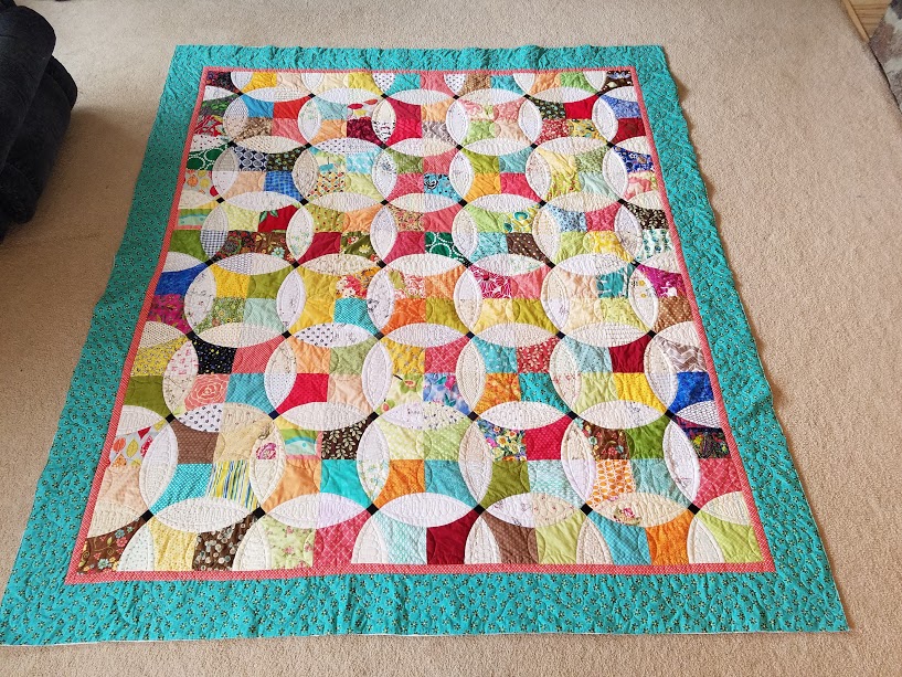Dreamworthy Quilts: Flowering Snowball is quilted!